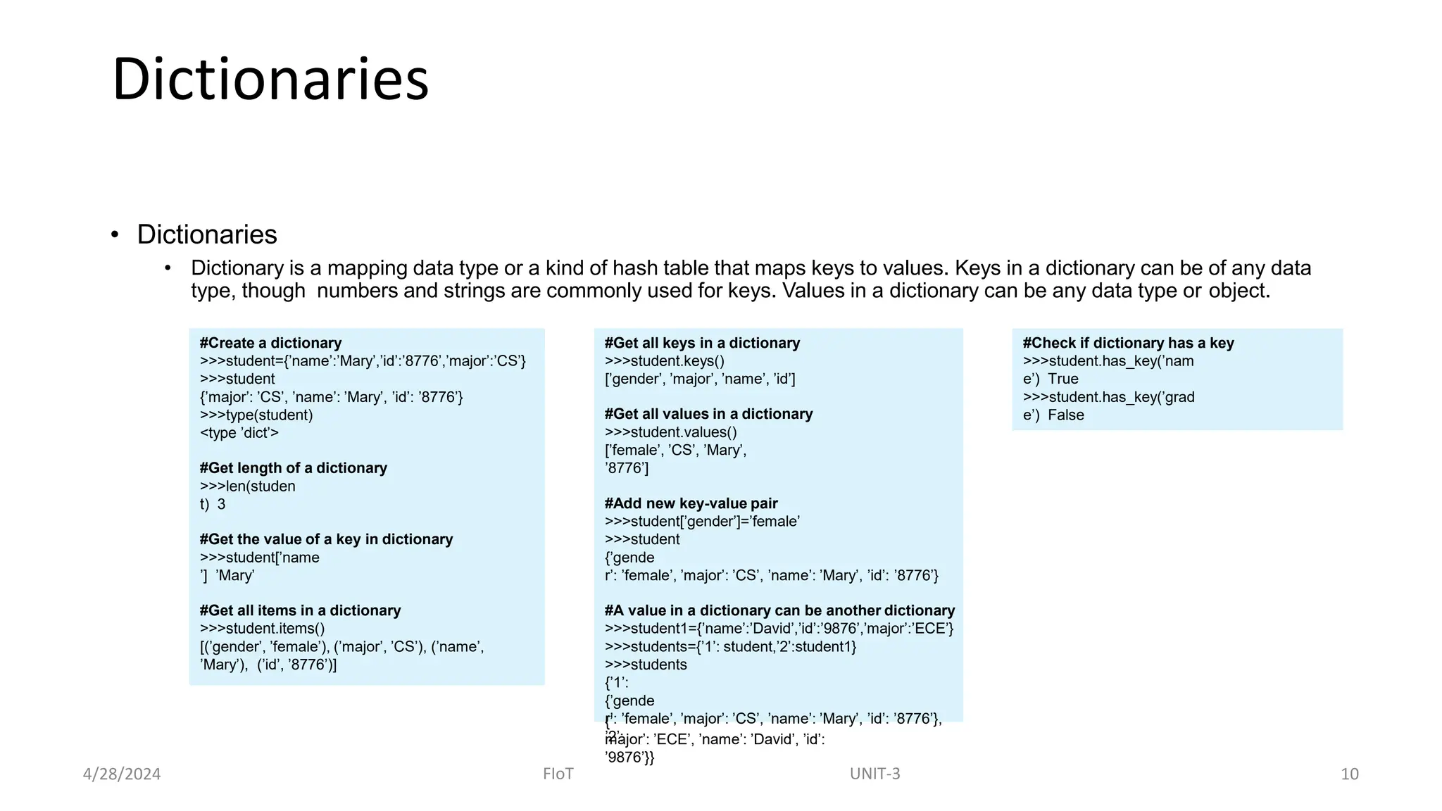 FIot_Unit-3 fundAMENTALS OF IOT BASICS.pptx | Programming Languages | Computing