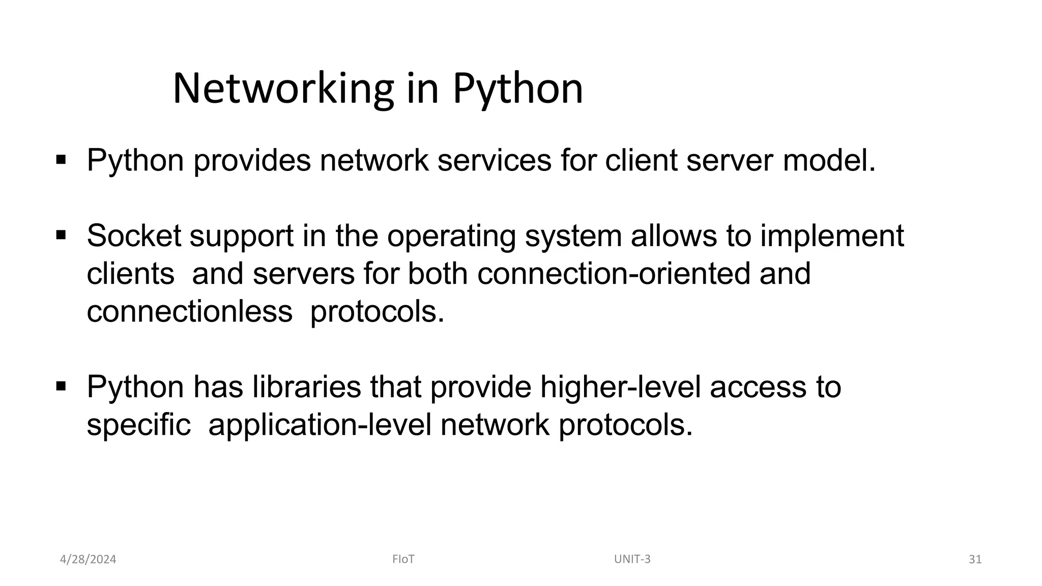 FIot_Unit-3 fundAMENTALS OF IOT BASICS.pptx | Programming Languages | Computing