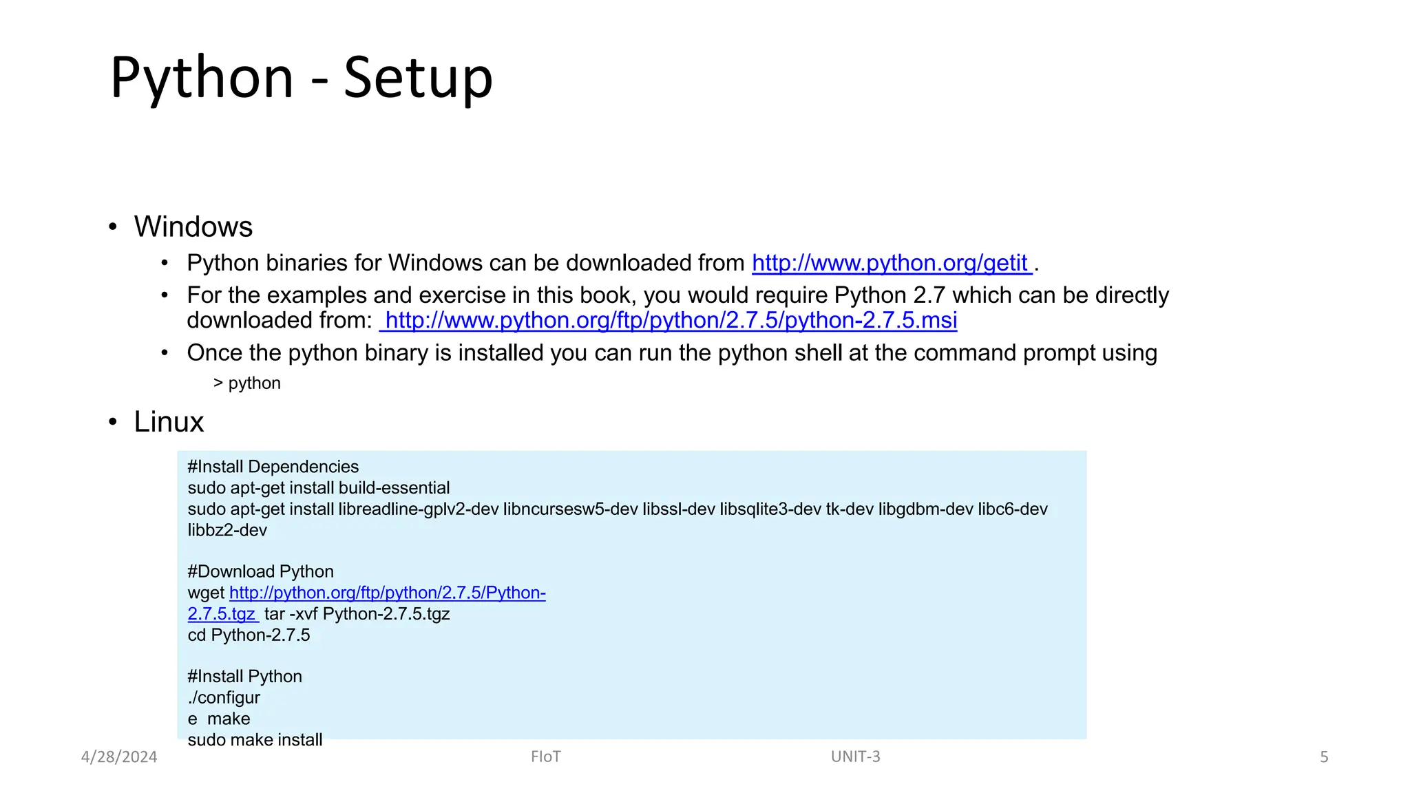 FIot_Unit-3 fundAMENTALS OF IOT BASICS.pptx | Programming Languages | Computing