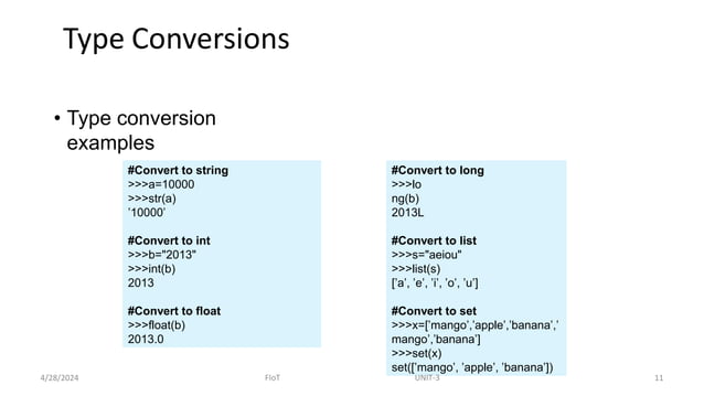 FIot_Unit-3 fundAMENTALS OF IOT BASICS.pptx | Programming Languages | Computing