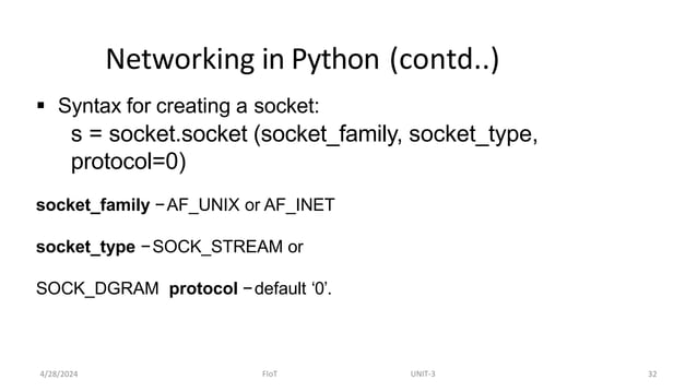 FIot_Unit-3 fundAMENTALS OF IOT BASICS.pptx | Programming Languages | Computing