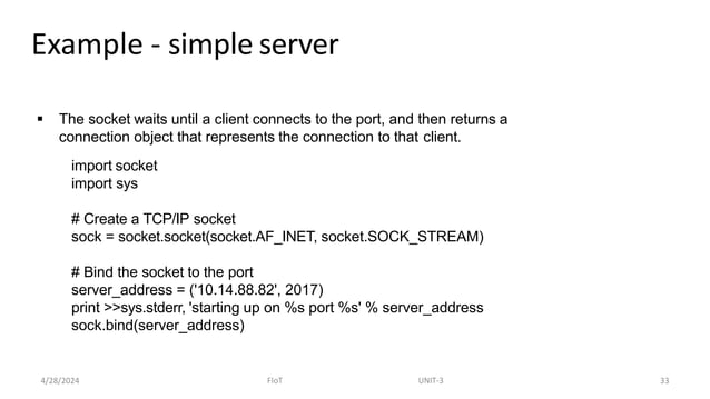 FIot_Unit-3 fundAMENTALS OF IOT BASICS.pptx | Programming Languages | Computing