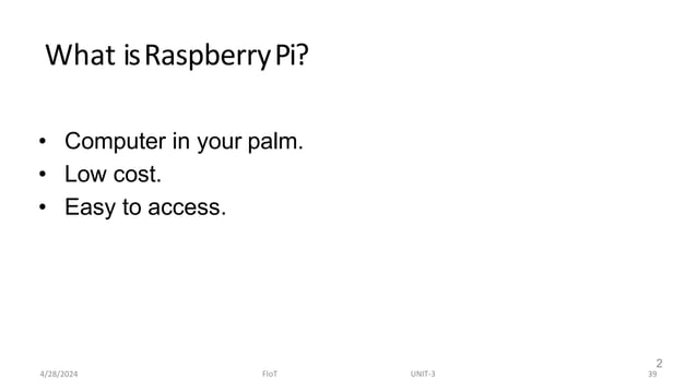 FIot_Unit-3 fundAMENTALS OF IOT BASICS.pptx | Programming Languages | Computing