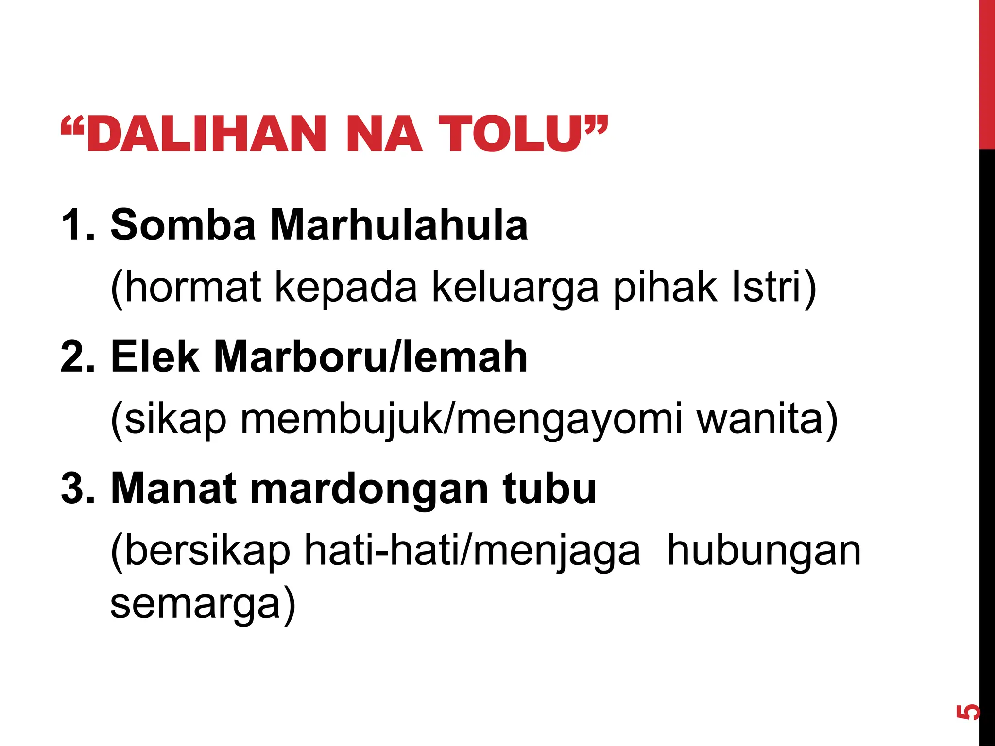 Mengenal Dalihan Na Tolu suku adat Batak Toba | PPTX