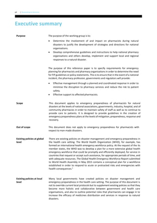 responding to disaster, guideline for pharmacy 2016 | PDF