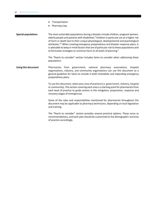 responding to disaster, guideline for pharmacy 2016 | PDF