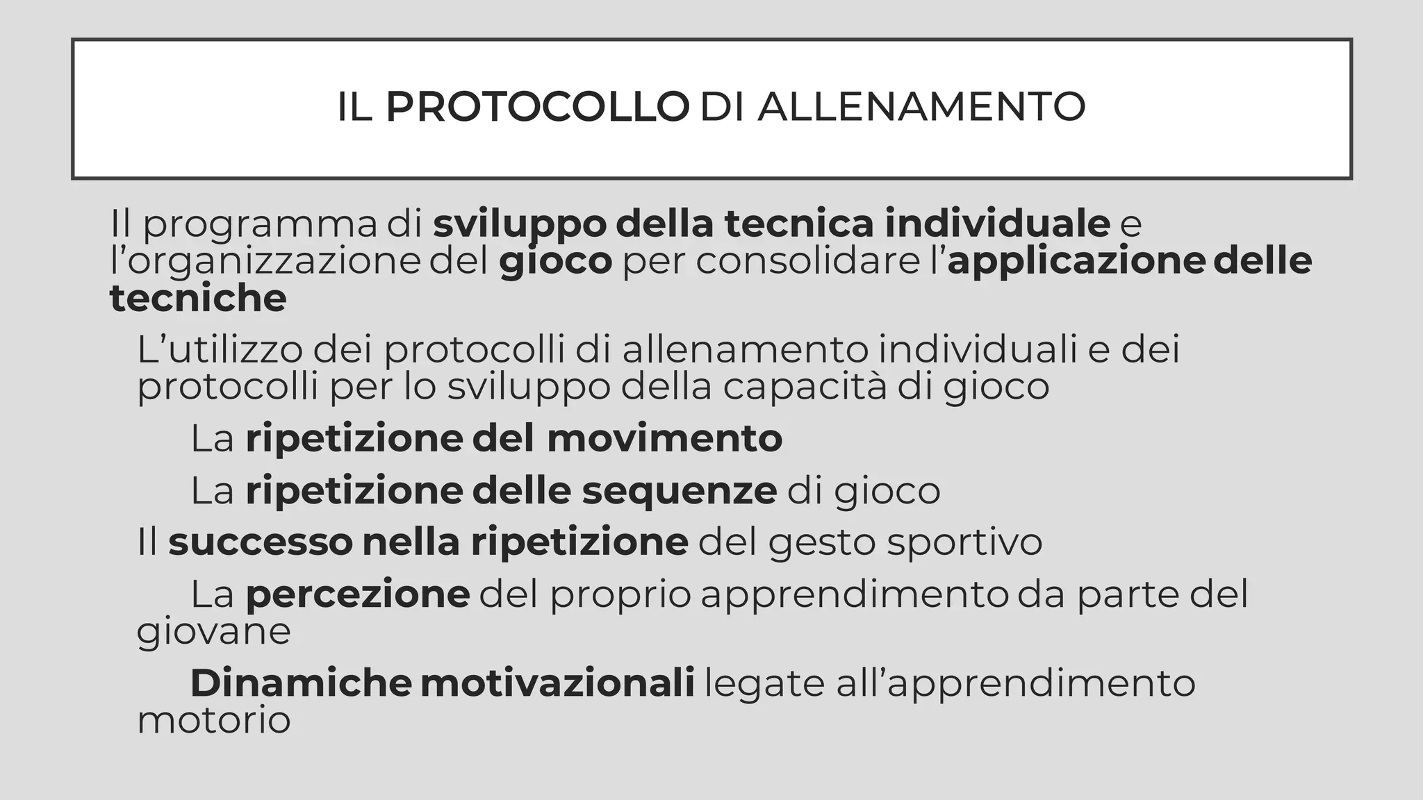 FIPAV - allievo allenatore Il protocollo di allenamento - Modulo 2 ...