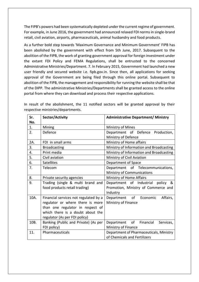 Abolition of FIPB - A step in right direction | PDF