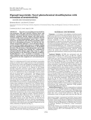 Fipronil insecticide | PDF