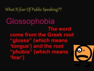 fear in public speaking | PPT