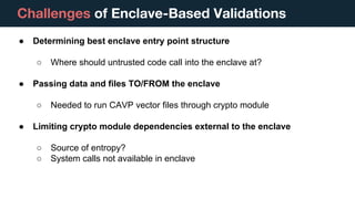 FIPS 140-2 Validations in a Secure Enclave | PPT