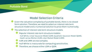 Pricing Puttable Bond | PPT