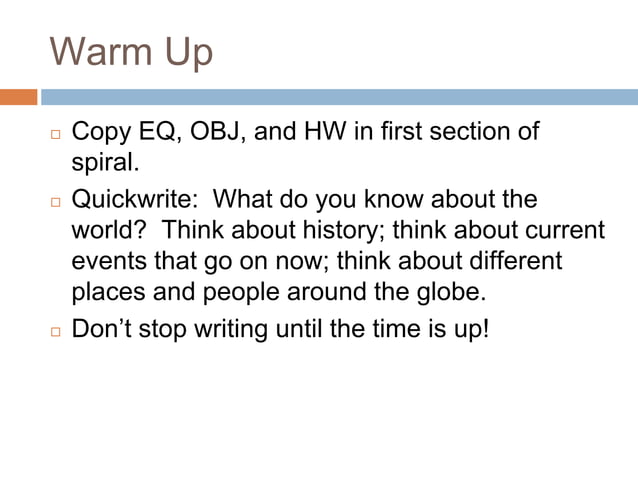 Introduction to world history | PPTX | Geology | Science