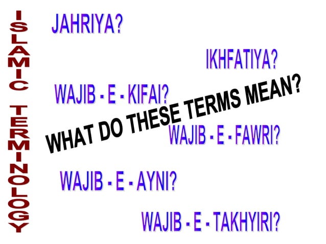 Fiqh islamicterminology | PPT