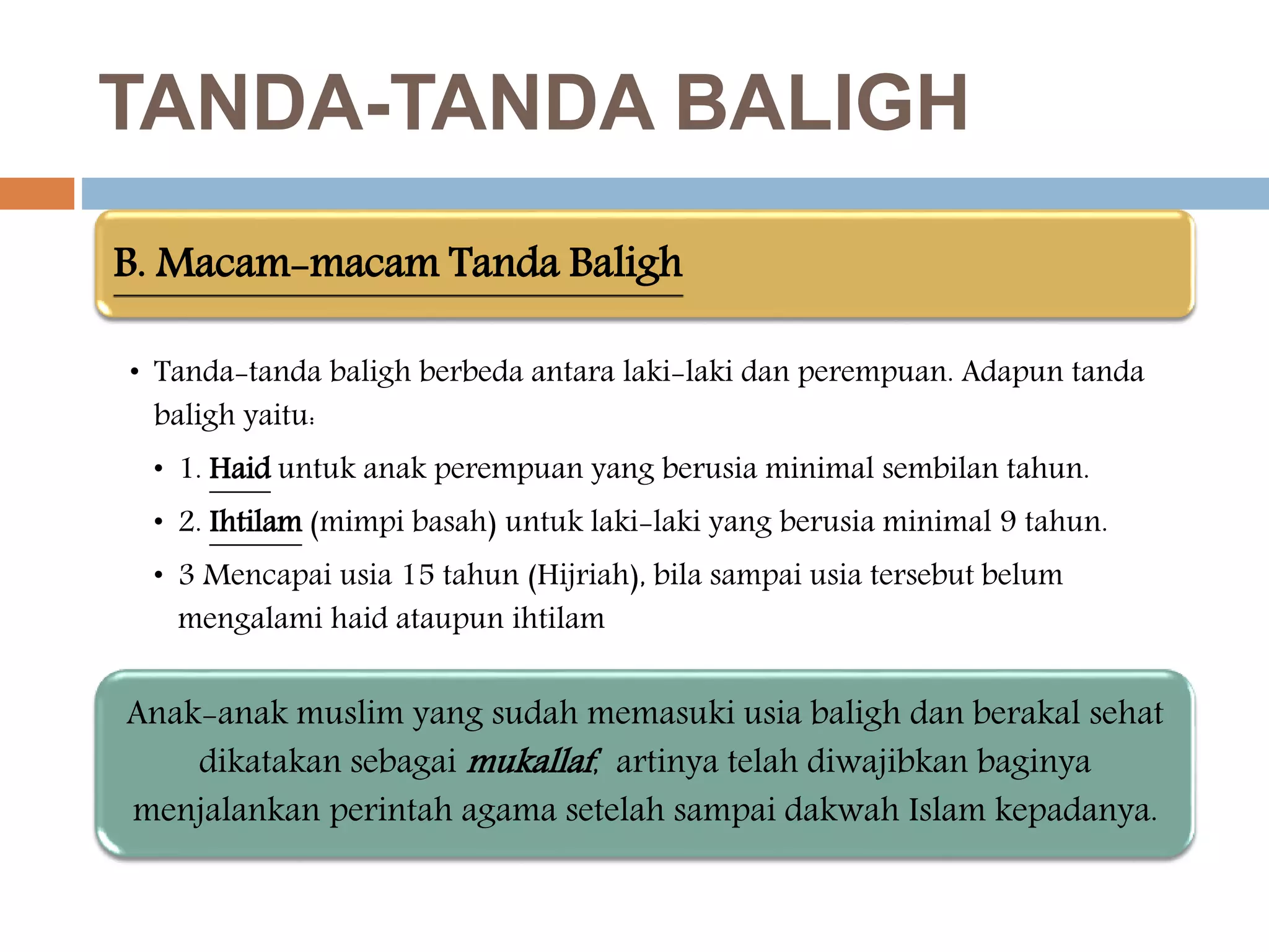 Fiqh 4 Tanda-tanda Baligh | PPTX