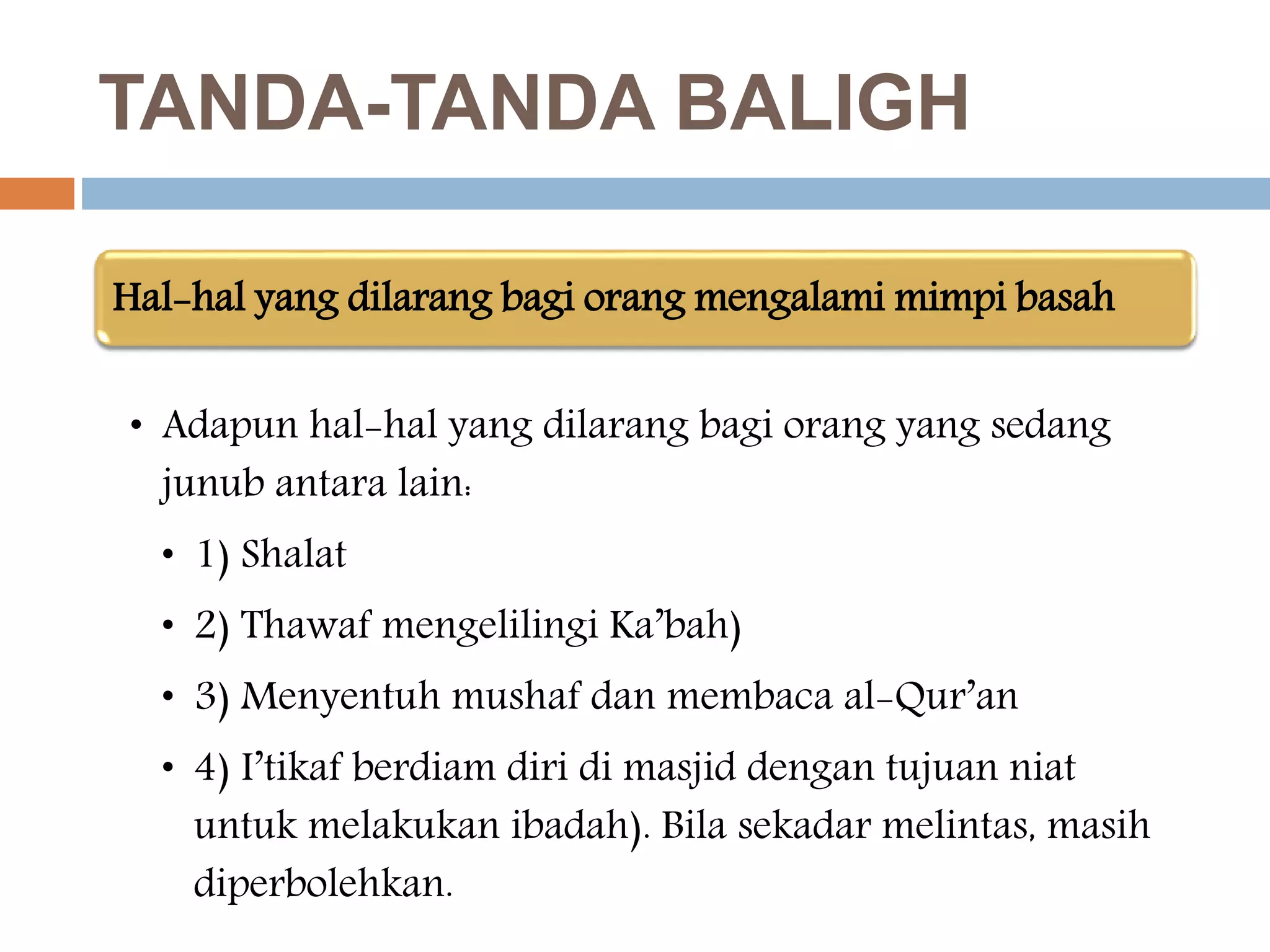 Fiqh 4 Tanda-tanda Baligh | PPTX