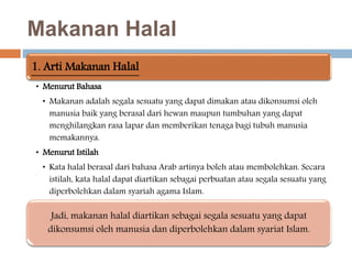 Fiqh 6 Makanan Halal dan Haram (part 1) | PPTX
