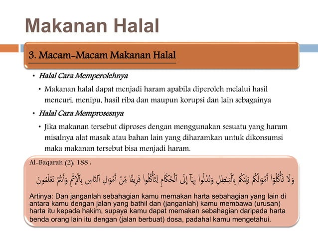 Fiqh 6 Makanan Halal dan Haram (part 1) | PPTX