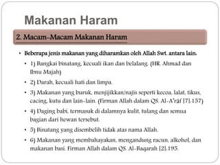 Fiqh 6 Makanan Halal dan Haram (part 2) | PPTX