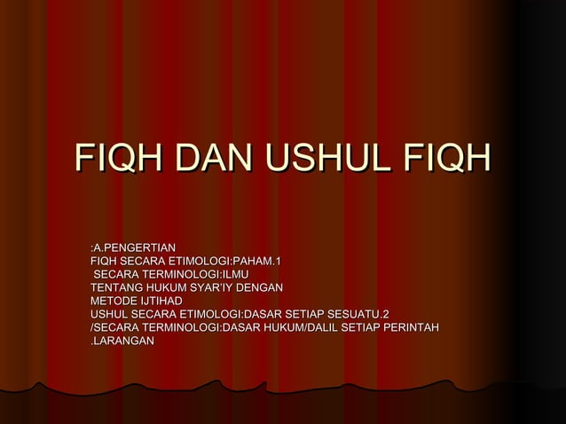 Ushul Fiqh tentang al ahkam | PPT