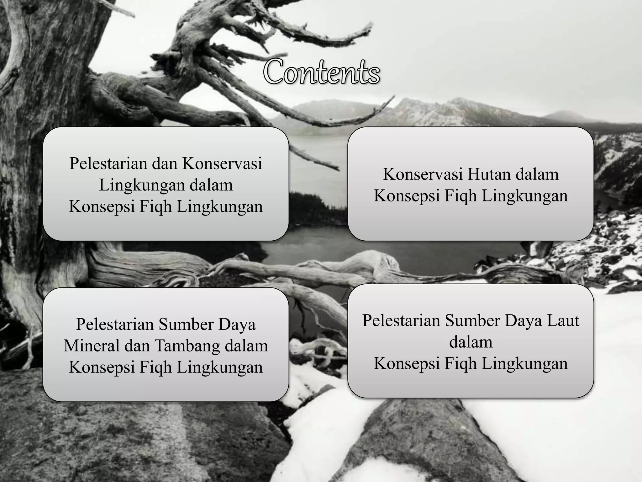 Konsepsi Fiqh Lingkungan tentang Konservasi Lingkungan | PPTX