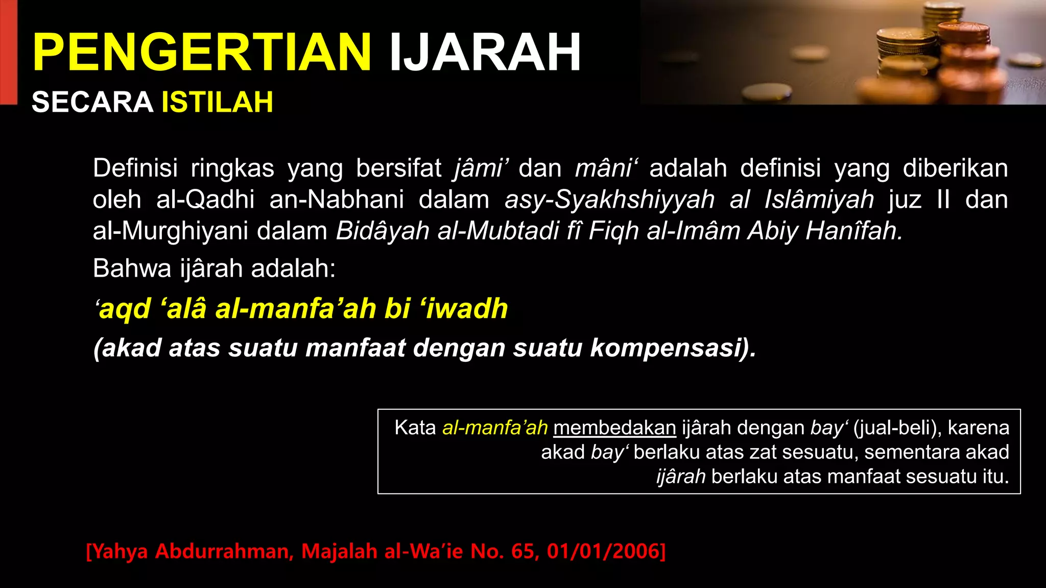 FIQH MUAMALAH - IJARAH | PDF