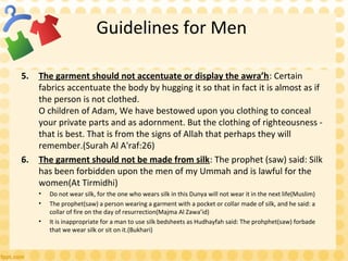 Fiqh of Clothing & Beautification in Islam | PPT