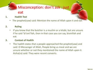 Ruling on food in Islam, Fiqh of Food | PPTX