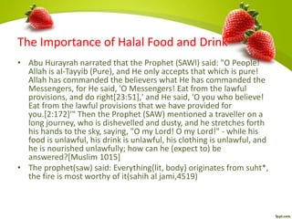 Ruling on food in Islam, Fiqh of Food | PPTX