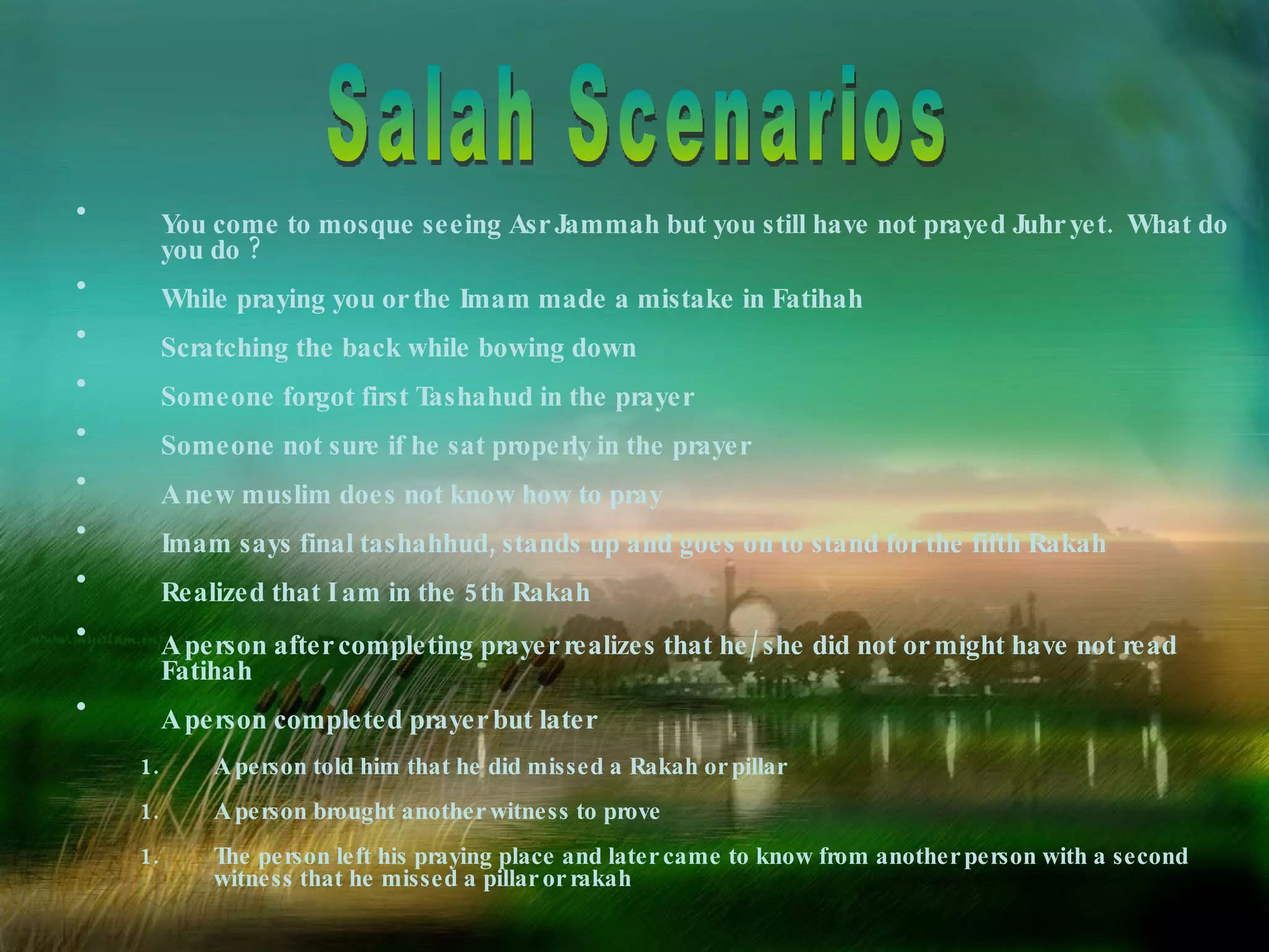 Fiqh of Salah - Daily Prayer | PPT