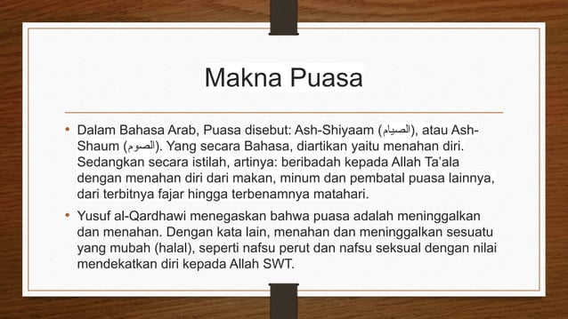 Fiqh Puasa.pptx SLIDE INI BERISI TENTANG PENJELASAN PUASA | PPTX