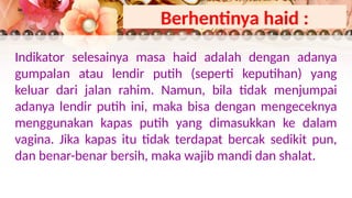 Pengetahuan Fiqih seputar wanita tentang haid | PPT