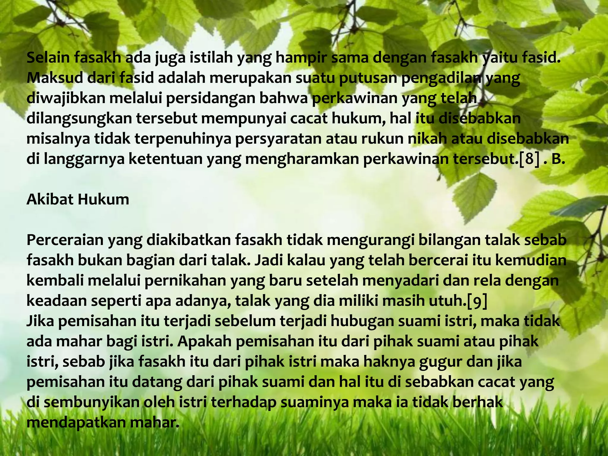 khulu dan fasakh | PPTX