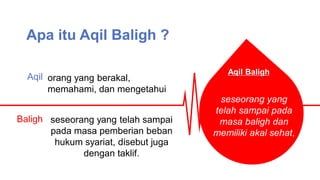 Fiqih Aqil Balig memberikan penjelasan tentang pentingnya pengetahuan ...