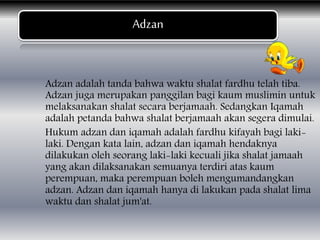 Fiqih bab iii adzan dan iqamah | PPTX