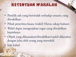 Kafalah dan wakalah | PPTX