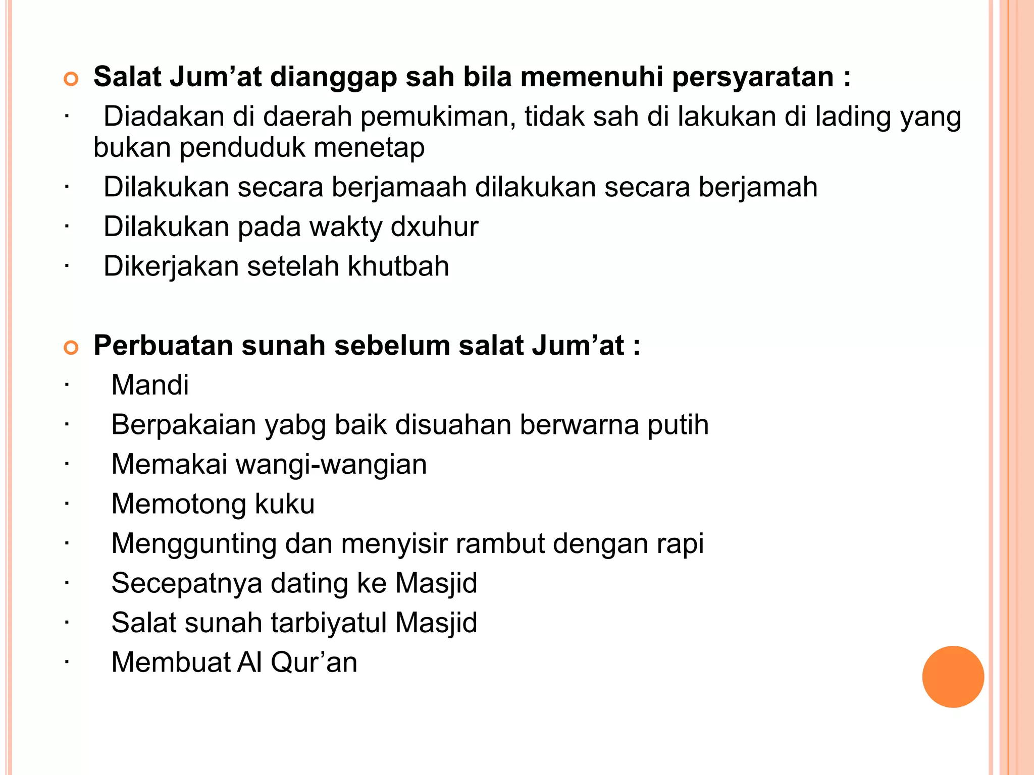 PPT Fiqih sholat jum'at Kelas 3 | PPTX