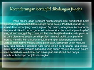 Masa keemasan dan kemunduran fiqh | PPTX