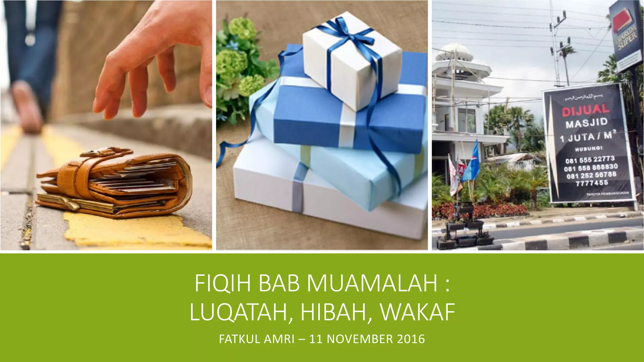 Fiqih Muamalah - Luqatah, Hibah dan Wakaf | PDF