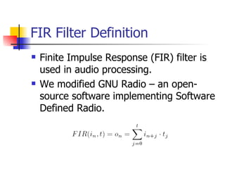 FIR filter on GPU | PPT