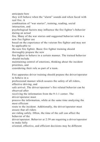 FIR 4306, Human Behavior in Fire 1 UNIT V STUDY GUID.docx