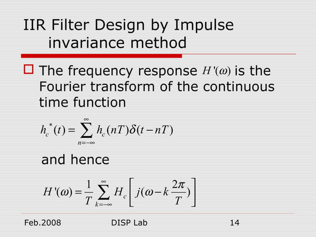 Fir and iir filter_design | PPT | Digital Audio | Computer Software and Applications