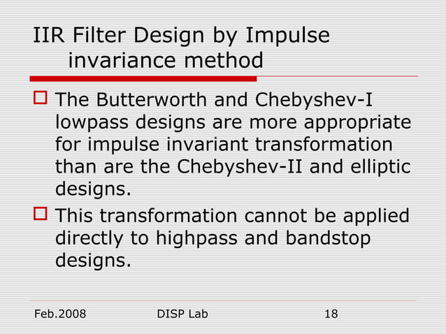 Fir and iir filter_design | PPT | Digital Audio | Computer Software and ...