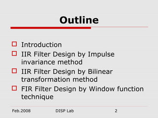 Fir and iir filter_design | PPT