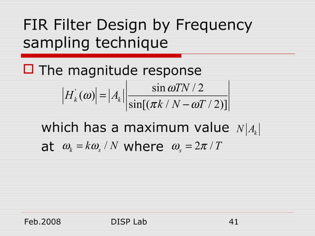 Fir and iir filter_design | PPT | Digital Audio | Computer Software and ...