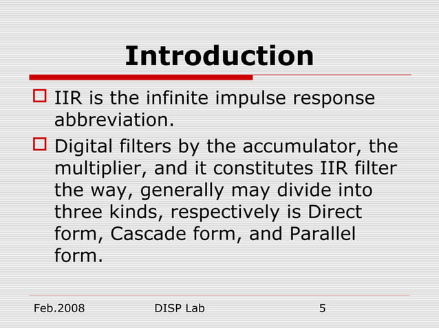 Fir and iir filter_design | PPT | Digital Audio | Computer Software and ...