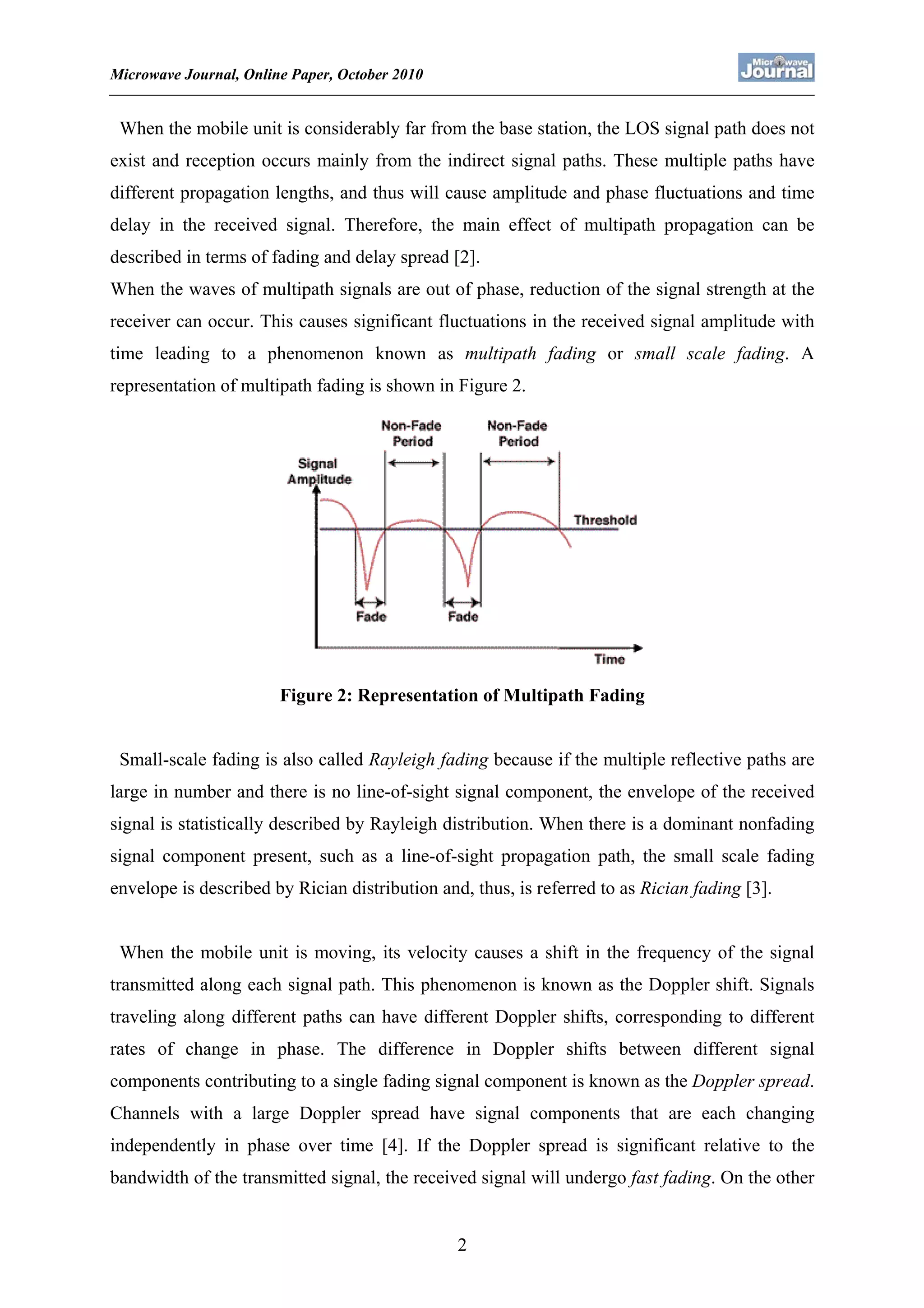 Simulation of Multipath Fading Effects in Mobile Radio Systems | PDF