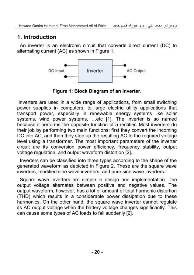 Design and Implementation of a Microcontroller Based DC/AC Inverter | PDF