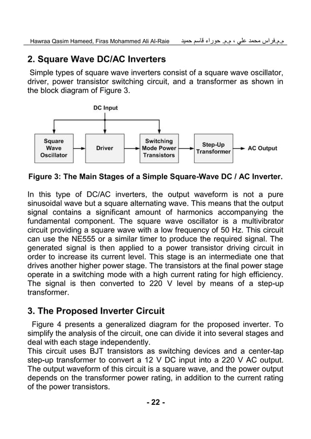 Design and Implementation of a Microcontroller Based DC/AC Inverter | PDF