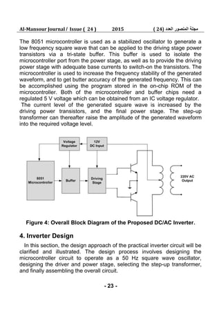 Design and Implementation of a Microcontroller Based DC/AC Inverter | PDF